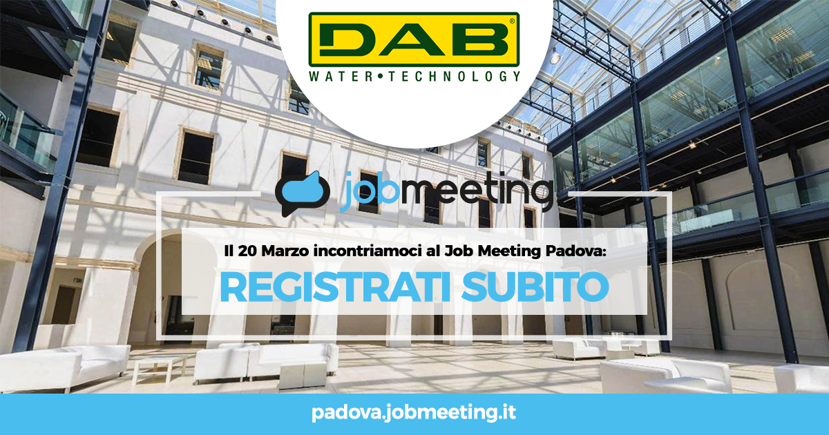 Looking forward to meeting you at Padua JOB Meeting! | DAB Pumps